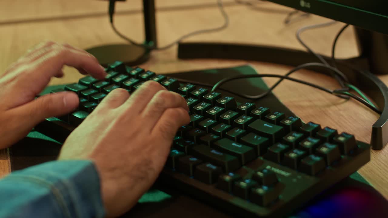 Close-Up of Hands Typing and Using Mouse - Free Stock Video