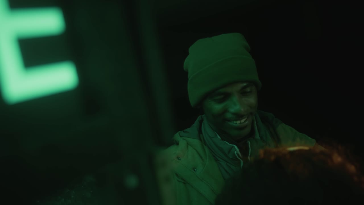 Urban Couple Hug at Night - Free Stock Video