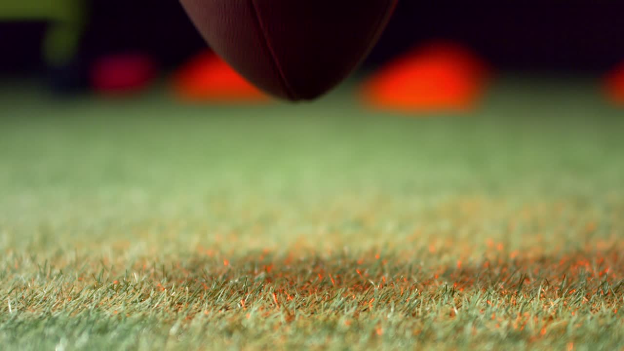 American Football Bouncing Slow Motion - Free Stock Video