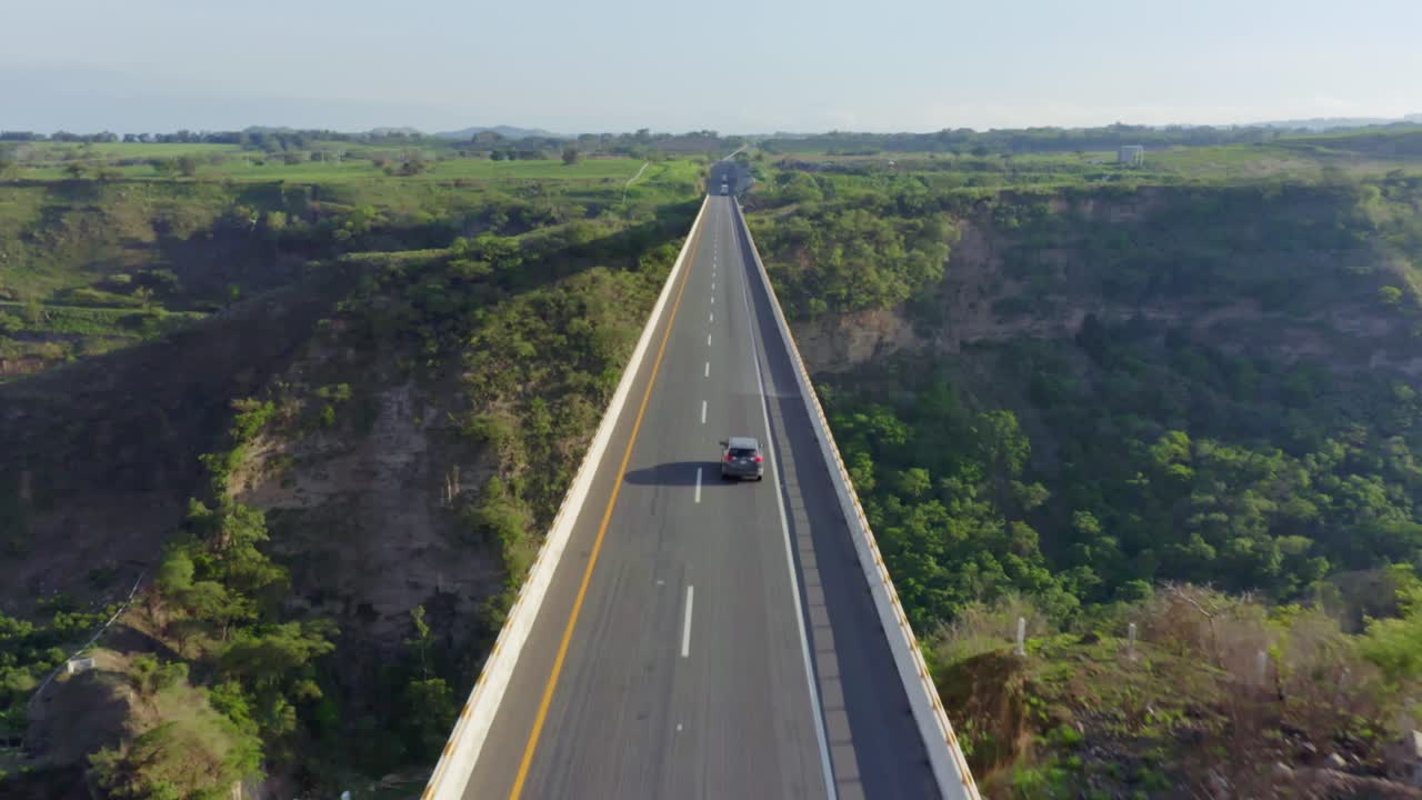 Highway Bridge in a Stunning Landscape - Free Stock Video