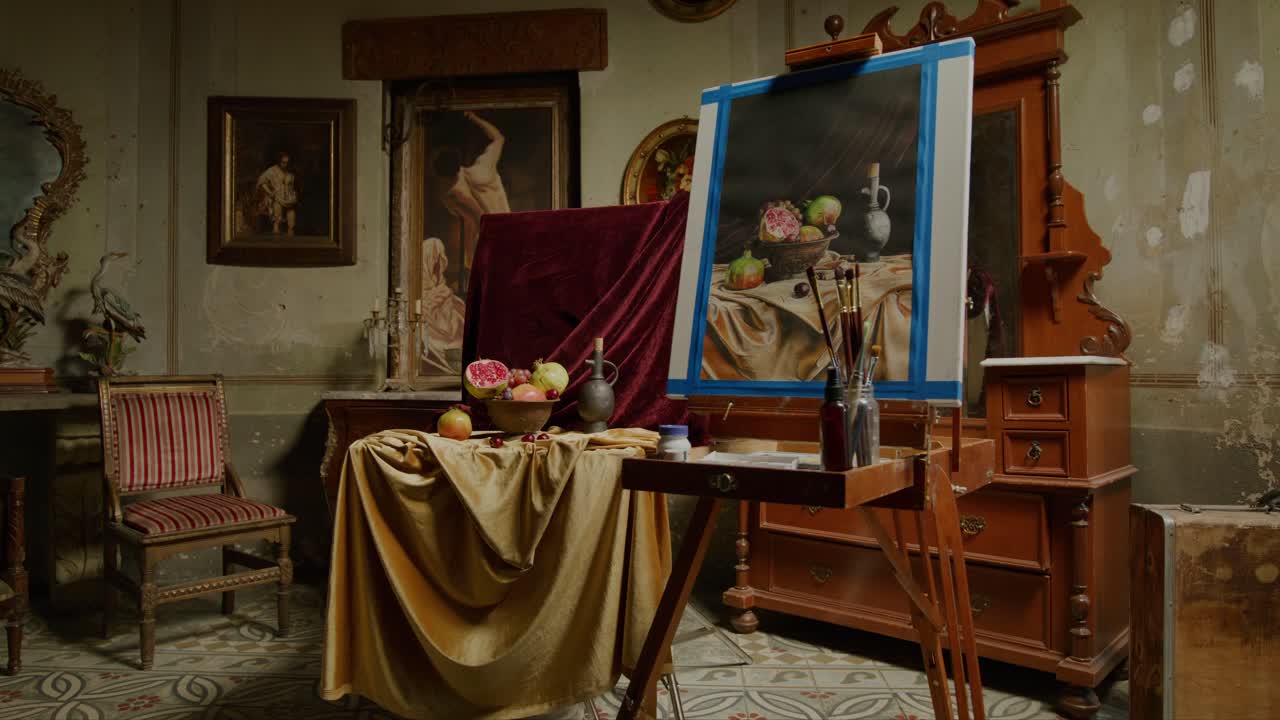Vintage Art Studio - Free Stock Video