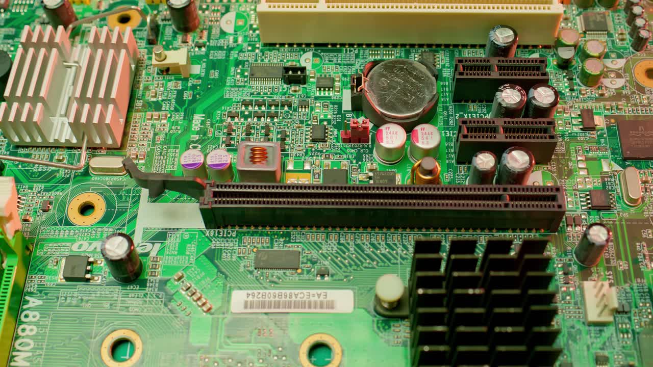 Motherboard Resembling a City from Above - Free Stock Video