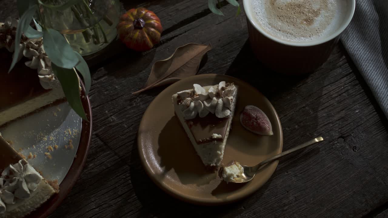 Overhead Pan of Autumn Table - Free Stock Video