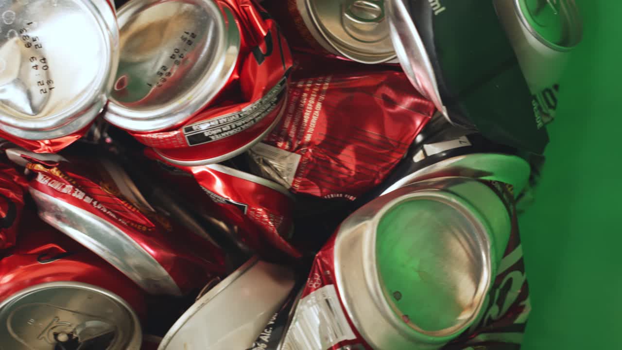 Close-Up of Crushed Cans - Free Stock Video