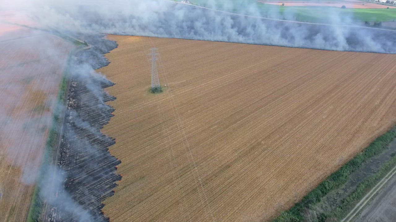 Agricultural burning fields - Free Stock Video