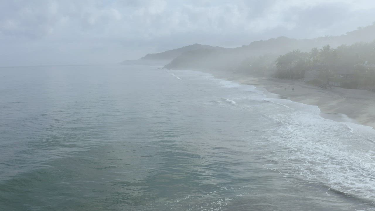 Foggy ocean landscape - Free Stock Video