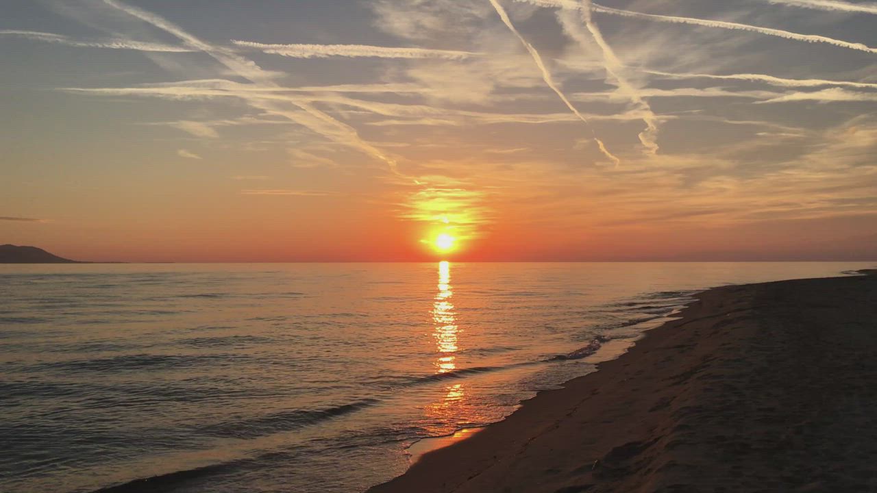 Guy running at the beach during sunset - Free Stock Video