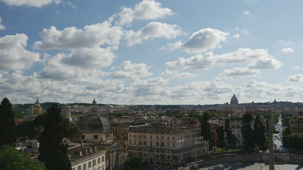 The landscape of the city of Rome - Free Stock Video