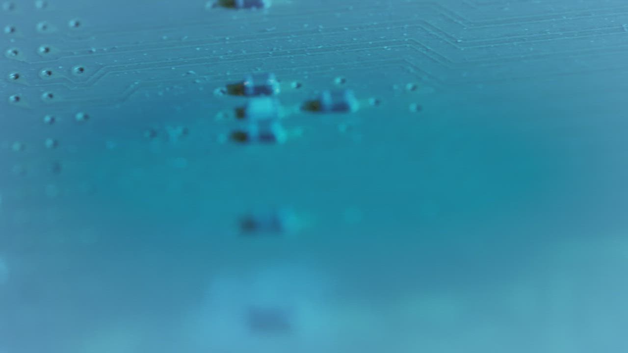 Microprocessor, macro close up - Free Stock Video