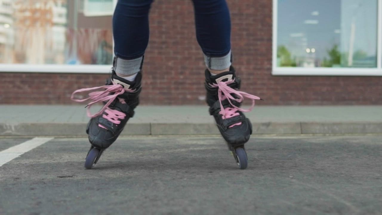 Spinning while Roller Skating - Free Stock Video