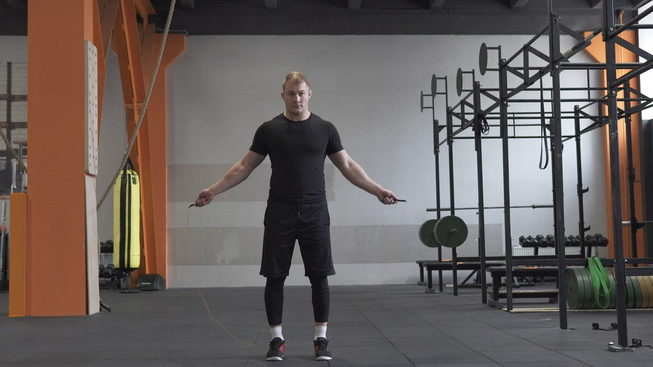Man using a jump rope - Free Stock Video