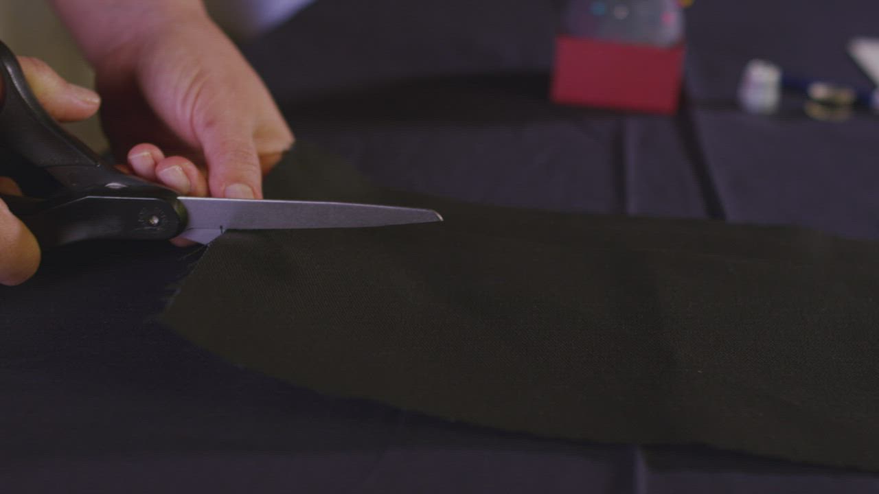 Cutting fabric ready for sewing - Free Stock Video