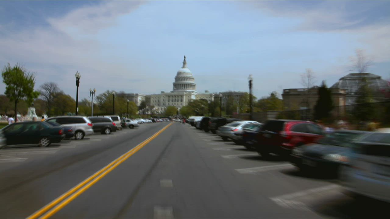 Driving towards Capitol Hill - Free Stock Video