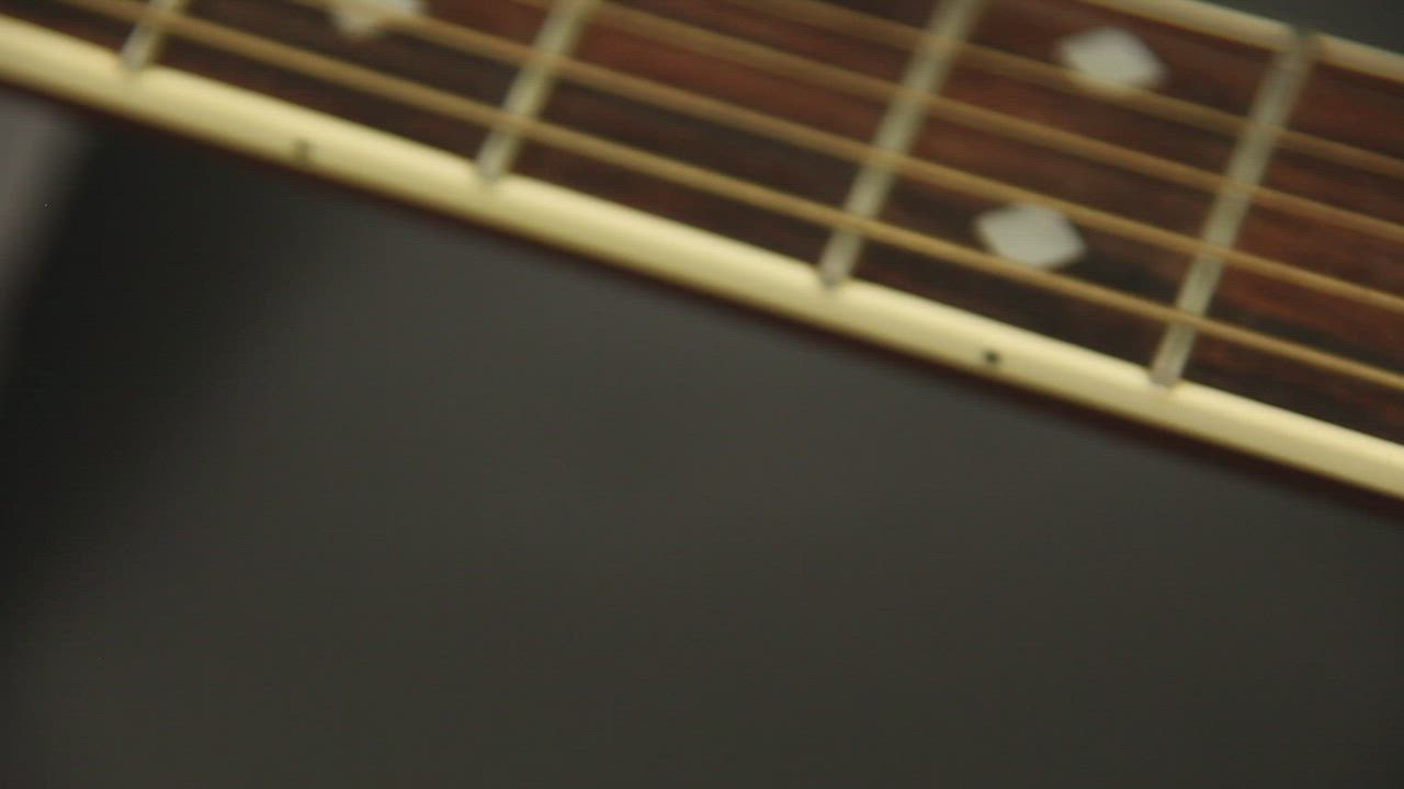 Guitar strings closeup - Free Stock Video