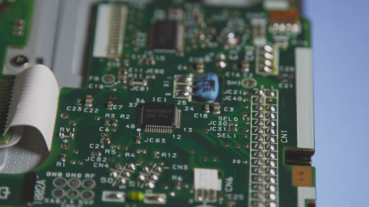 Inside an electrical device - Free Stock Video