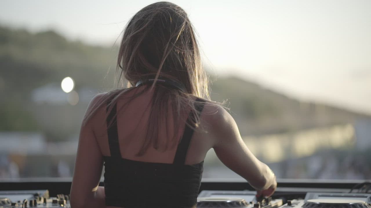Woman DJ on stage - Free Stock Video
