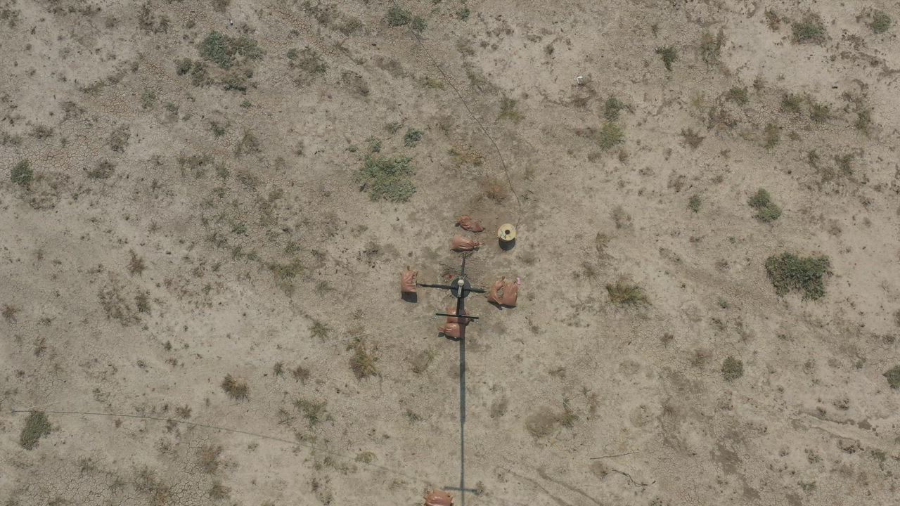 Drone flying over a rocket launch - Free Stock Video