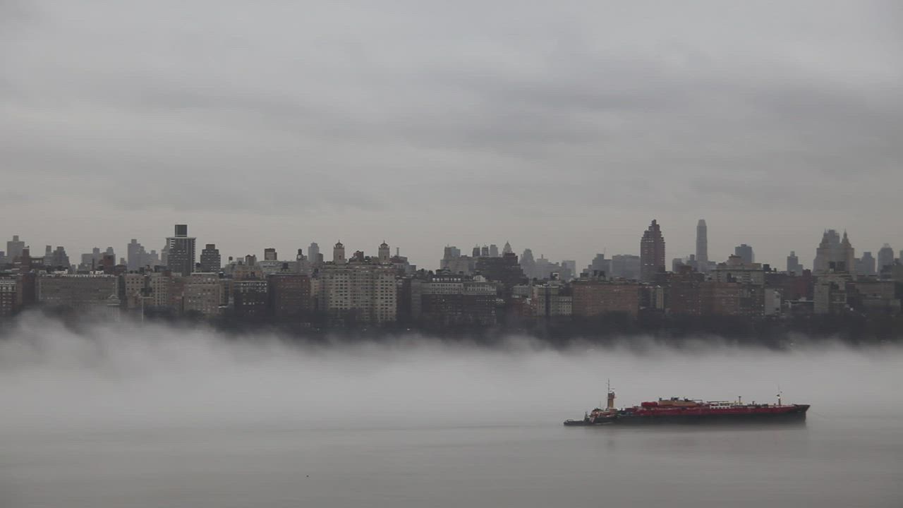 Ocean fog rolling in - Free Stock Video