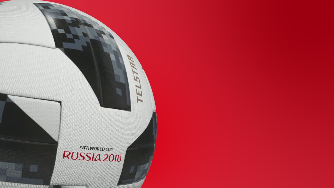 Soccer football ball spinning on red - Free Stock Video