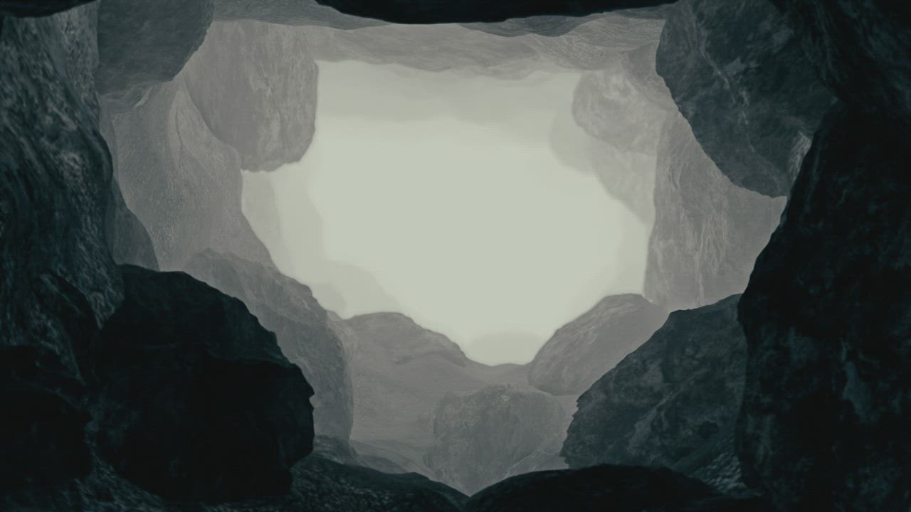 Animation of a cave with fog - Free Stock Video