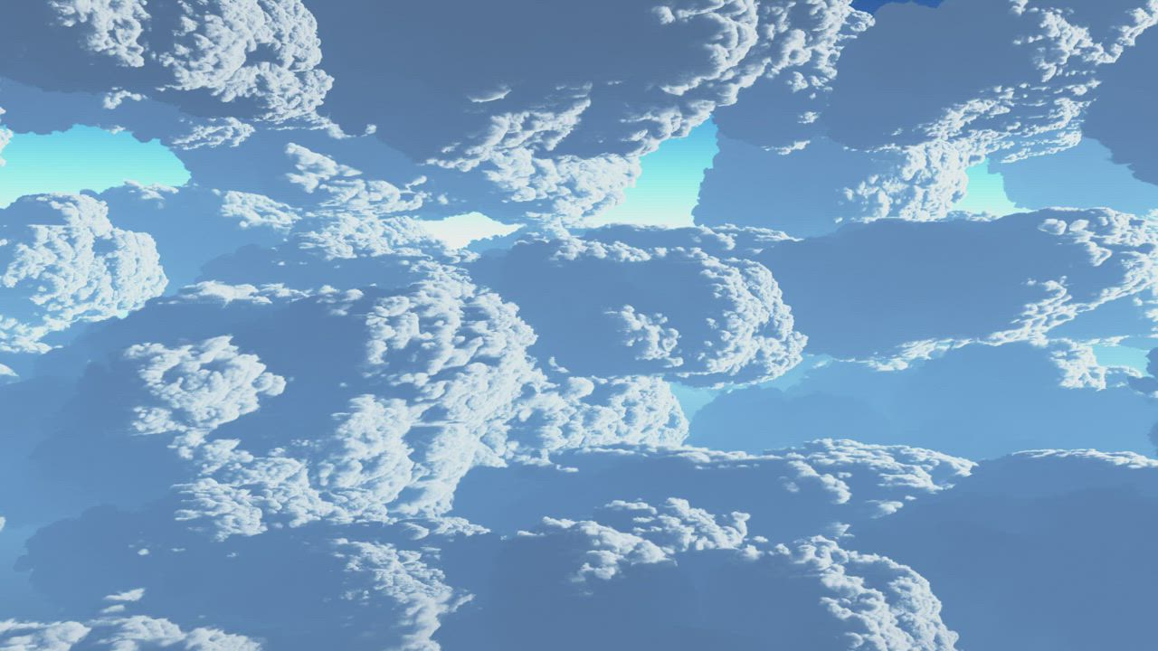 3D animation of clouds in the sky - Free Stock Video