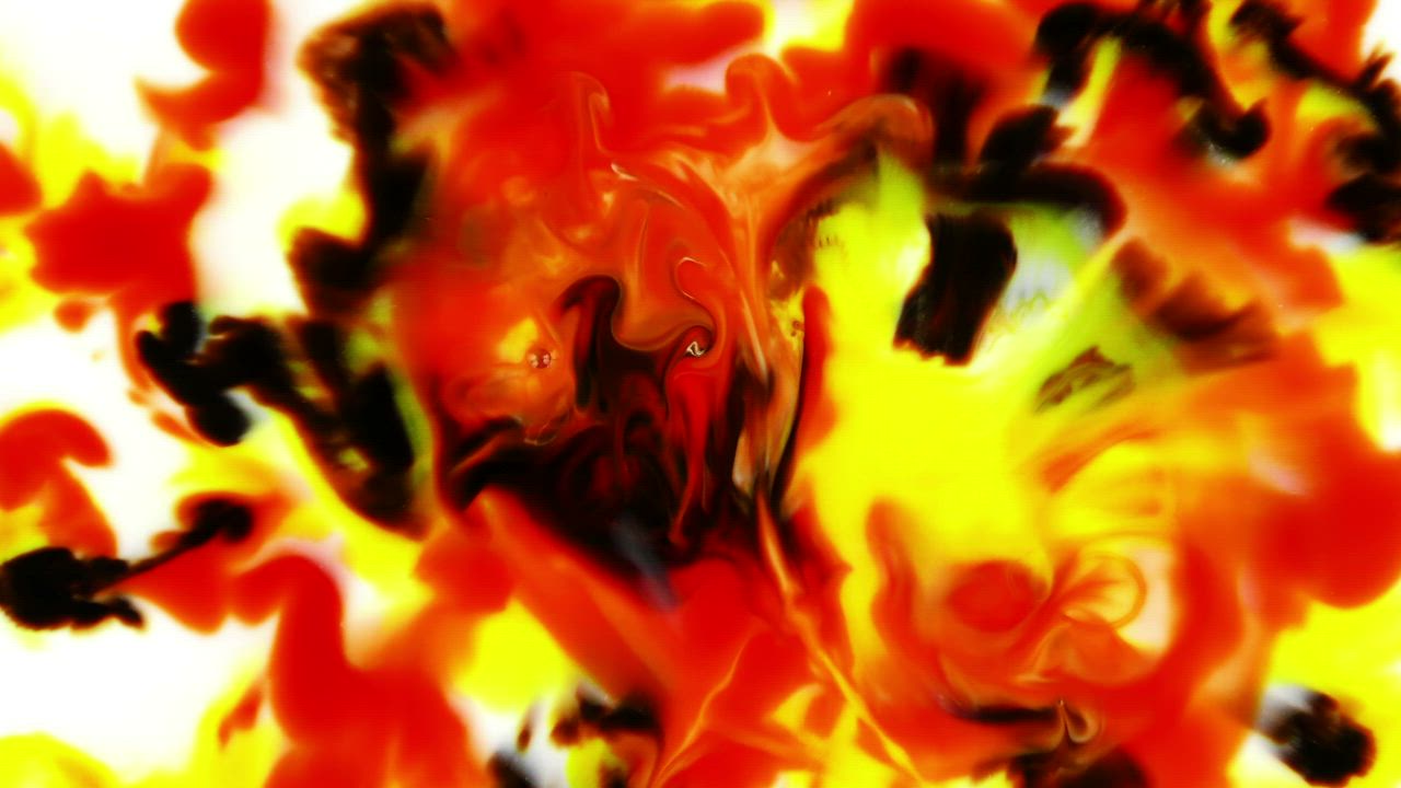 Moving red and yellow ink texture - Free Stock Video