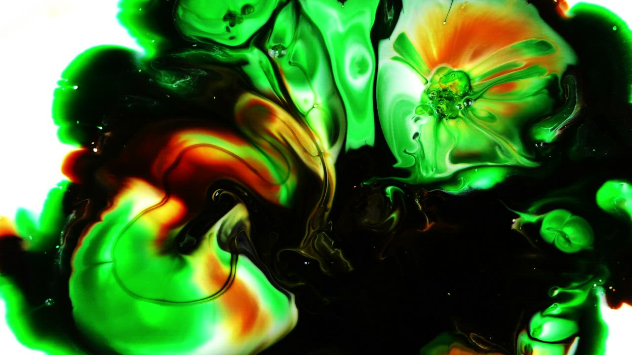 Multicolor ink mixing - Free Stock Video