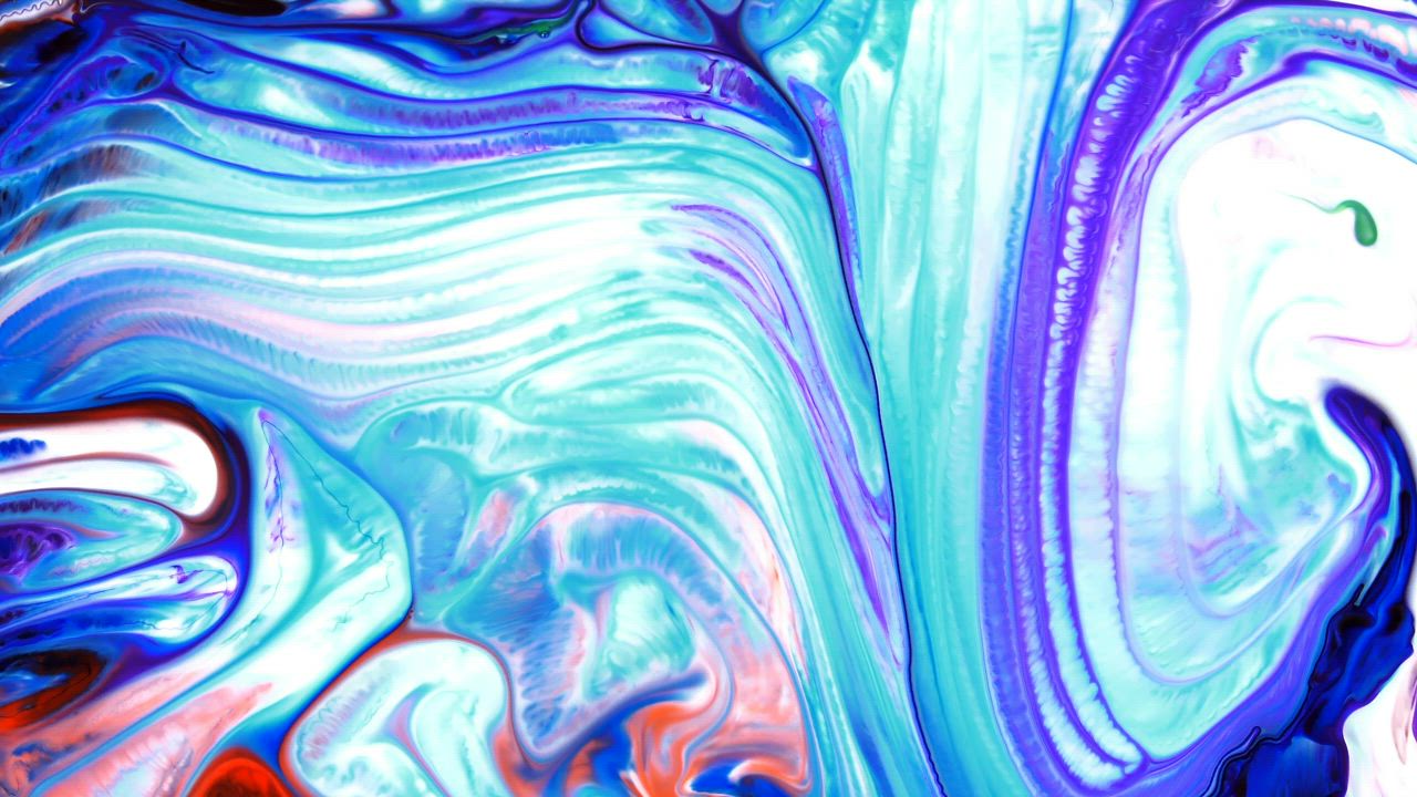 Abstract video of painting floating - Free Stock Video