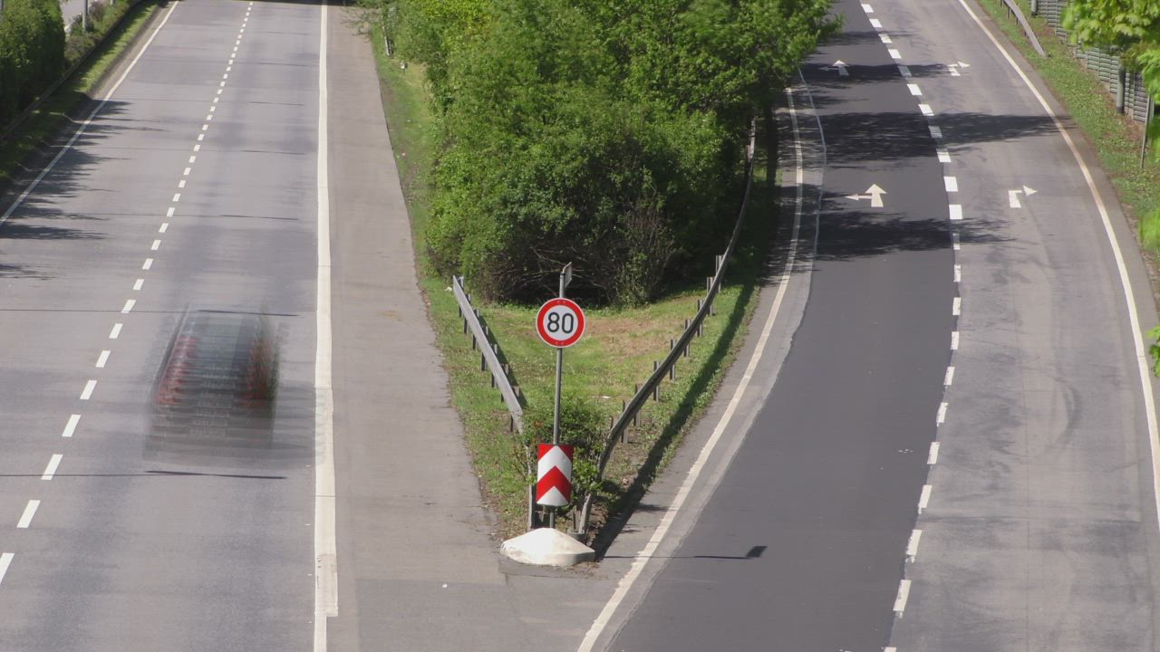 Timelapse of a fork in a highway - Free Stock Video