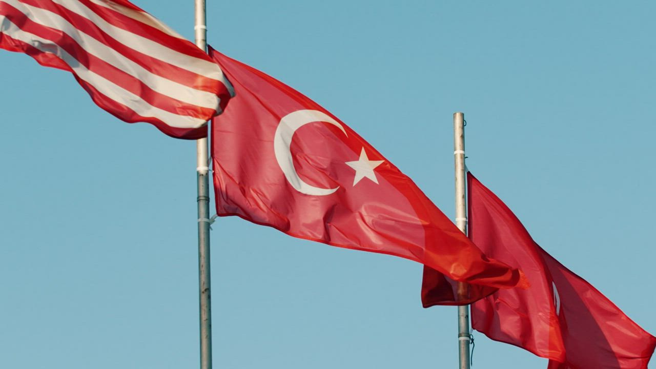 Flags from different countries waving with the wind - Free Stock Video
