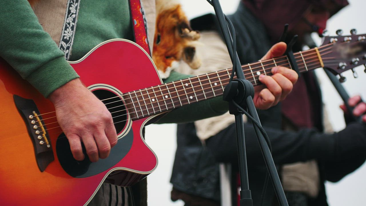 A band playing musical instruments on stage - Free Stock Video