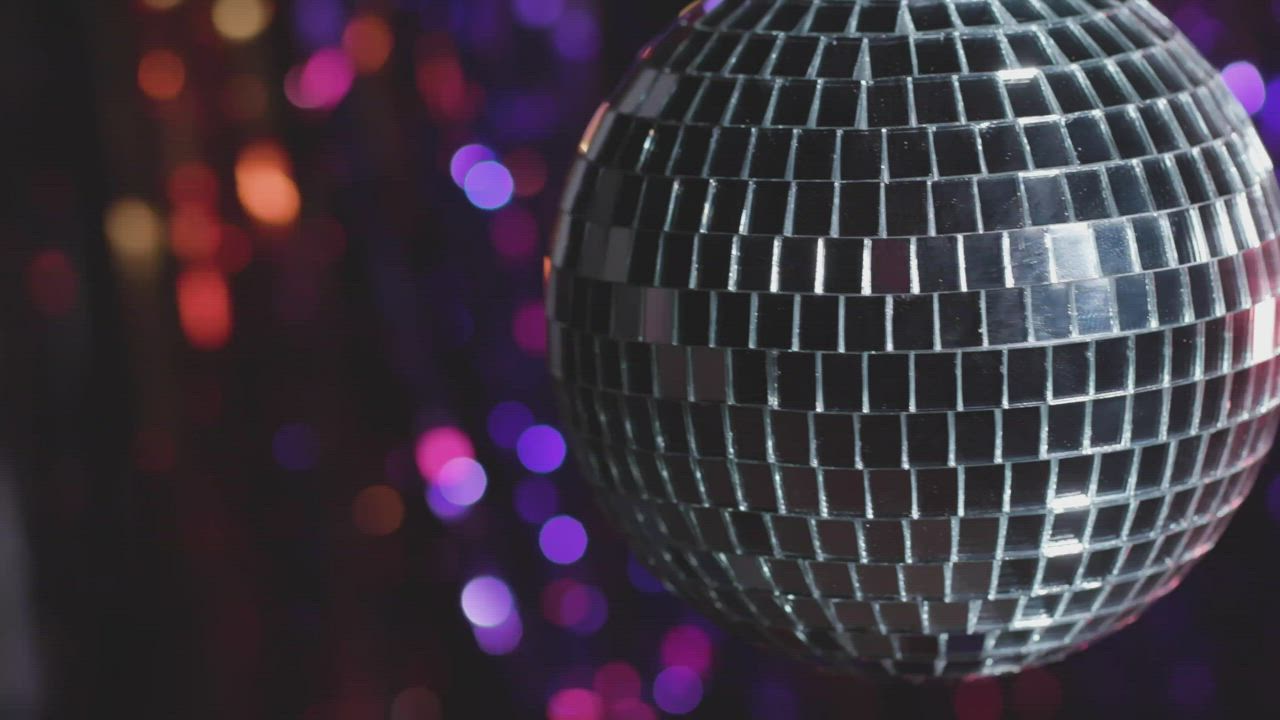 Disco ball spinning - Free Stock Video