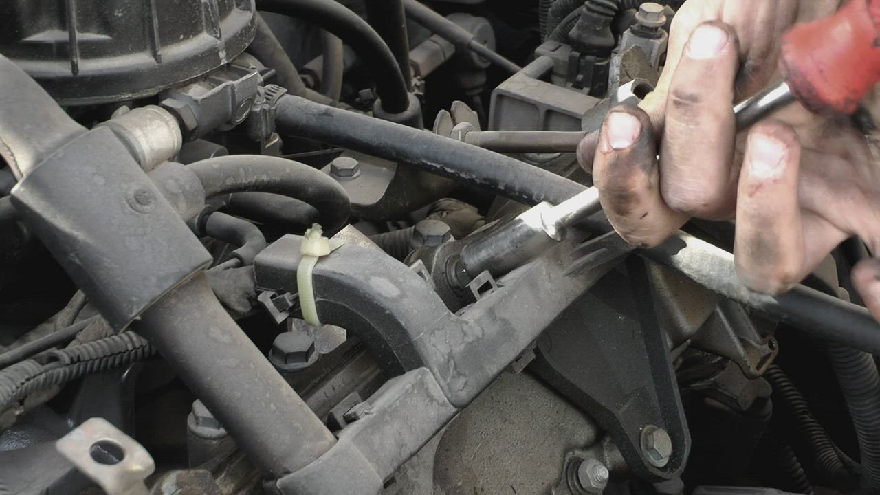 Engine repair, close up - Free Stock Video
