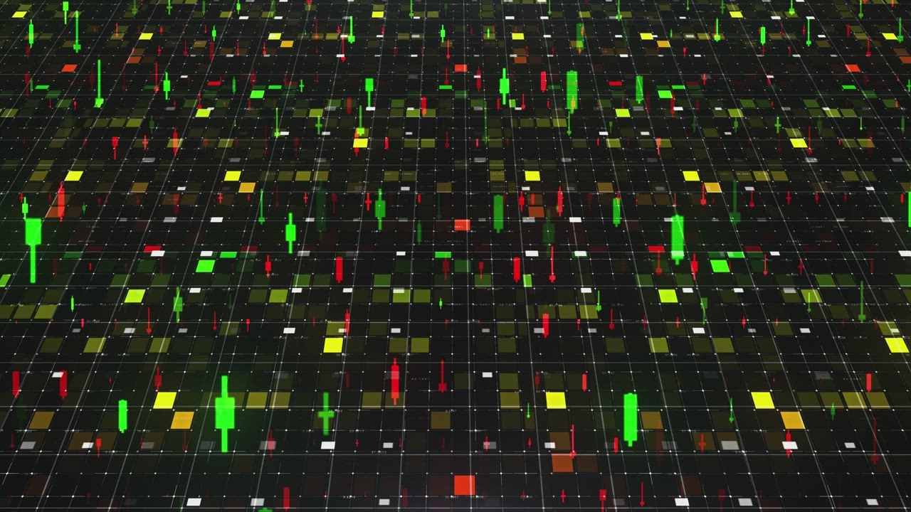 Floating positive stock indicators - Free Stock Video