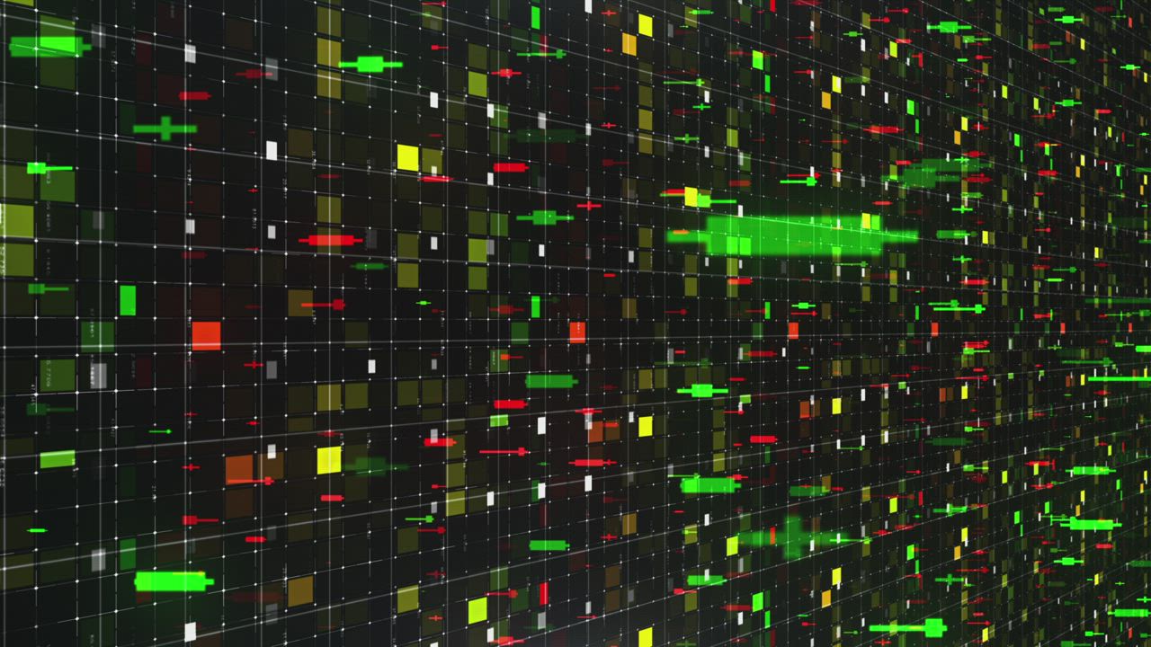 3D animation with stock market concept - Free Stock Video