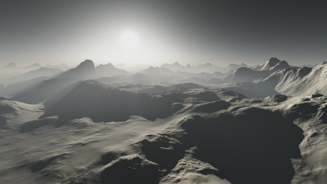 Mountainous surface of an alien world - Free Stock Video