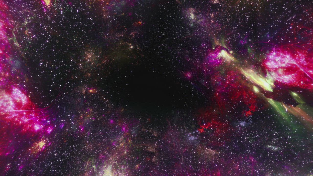 Traveling between the stars and nebulae - Free Stock Video