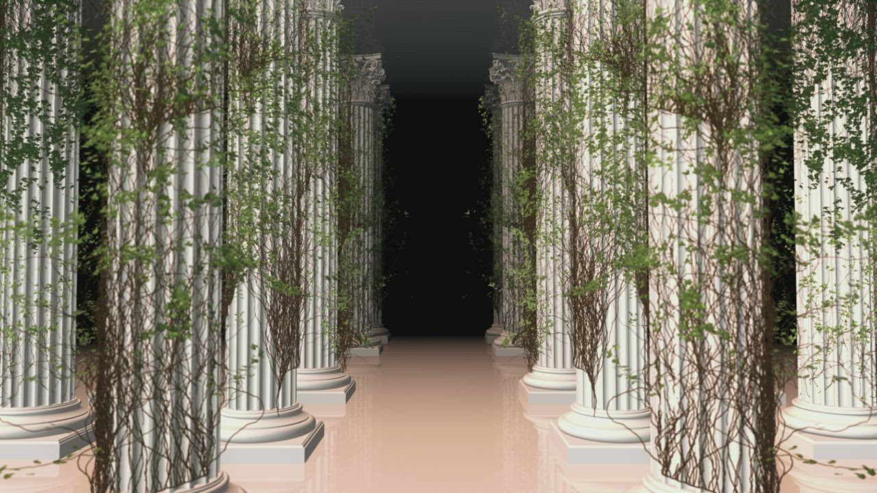 Roman structure, loop 3D animation - Free Stock Video