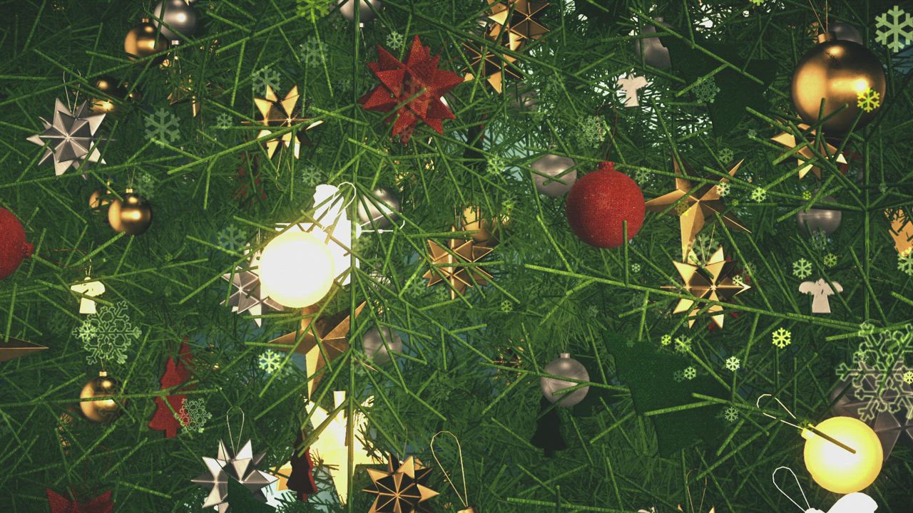 Christmas decorations, 3D animation - Free Stock Video
