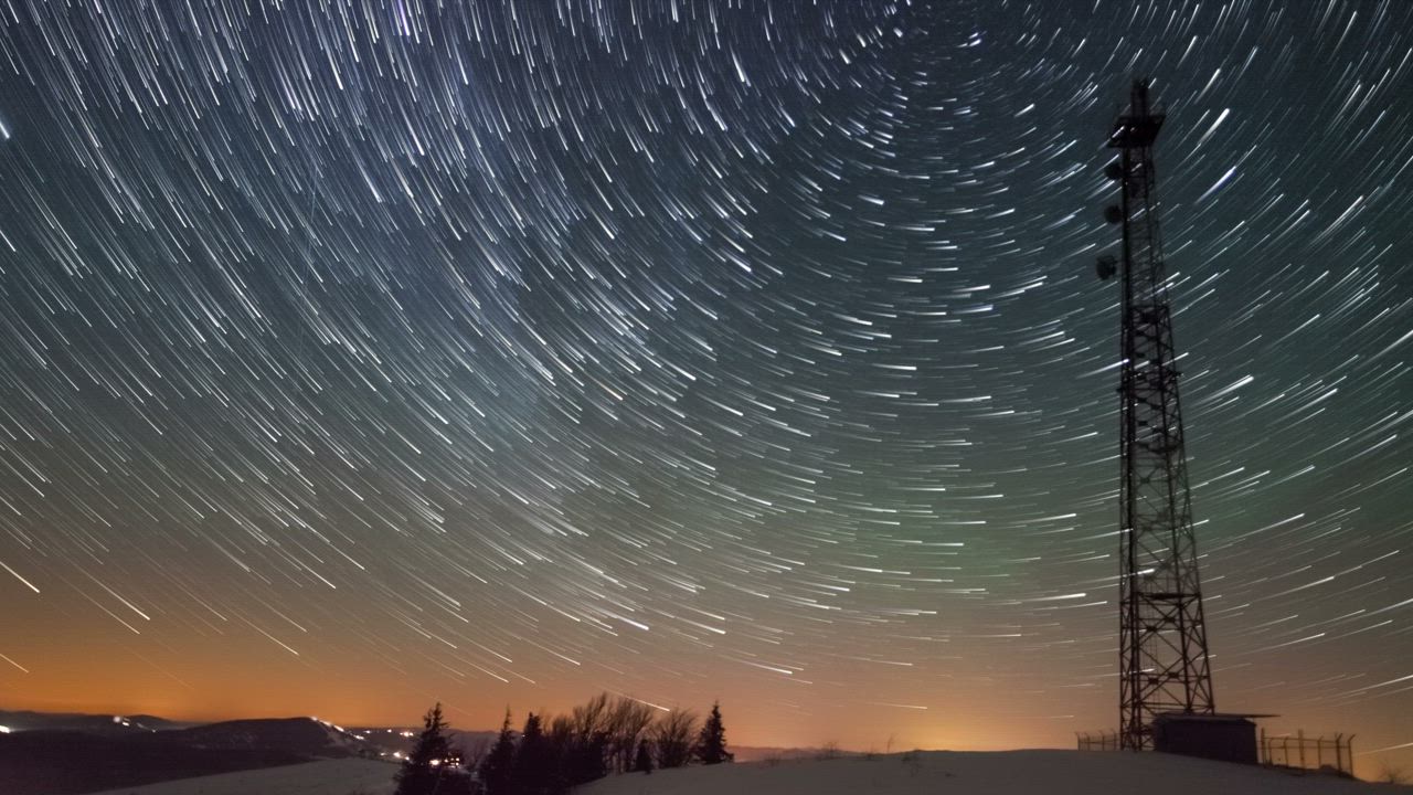 Time-lapse of the stars in the sky - Free Stock Video
