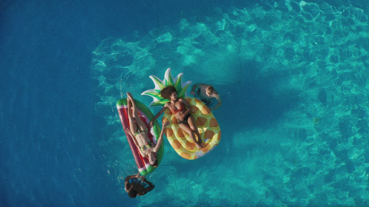 Spinning in a swimming pool - Free Stock Video