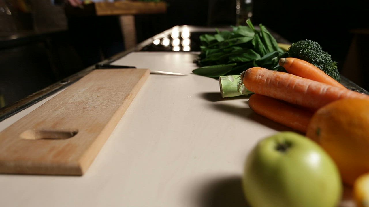 Preparing fresh vegetables - Free Stock Video