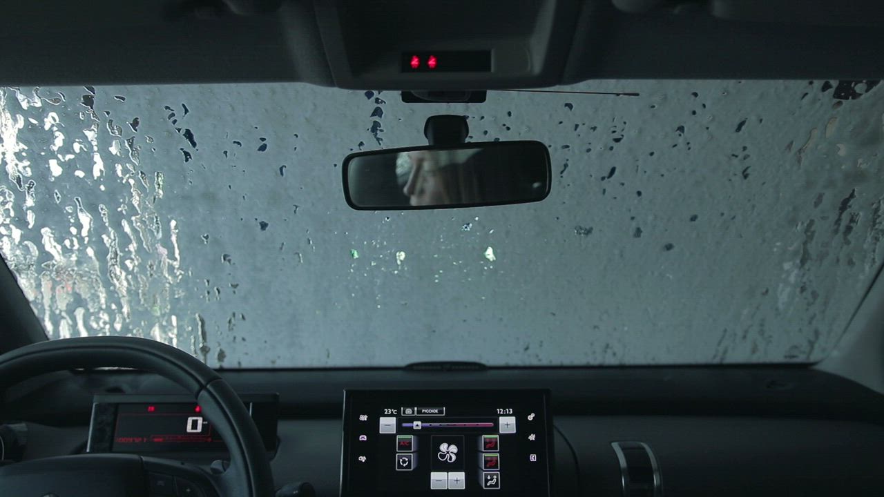 Inside an automatic car wash - Free Stock Video