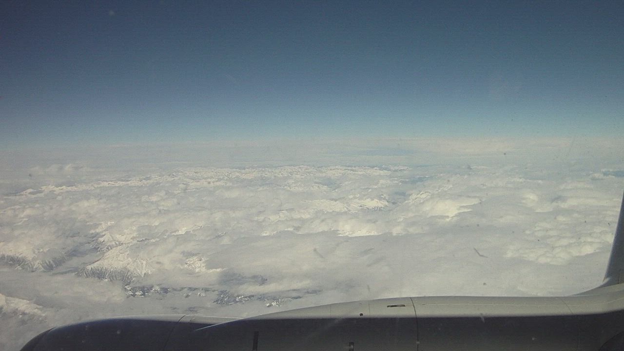 Clouds from an aircraft window - Free Stock Video