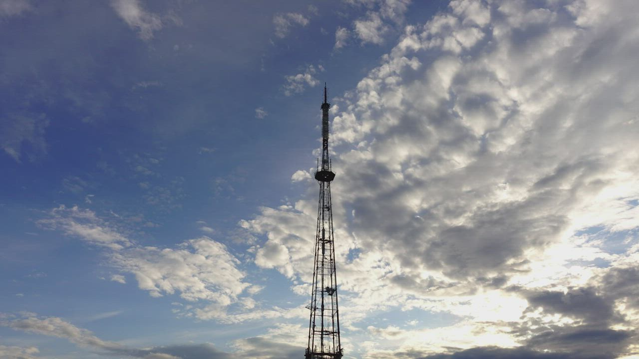 Television tower timelapse - Free Stock Video