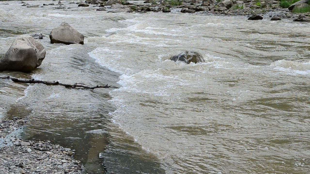 River flowing after the rain - Free Stock Video