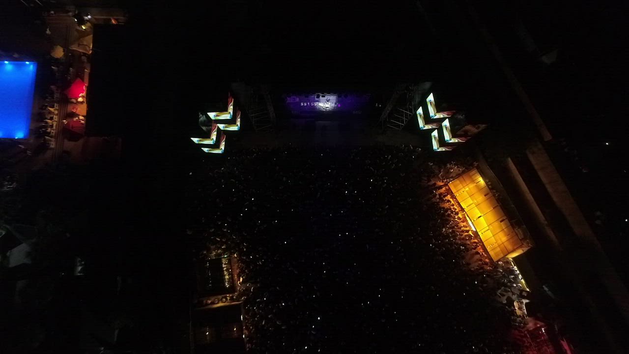 Concert gathering at night - Free Stock Video