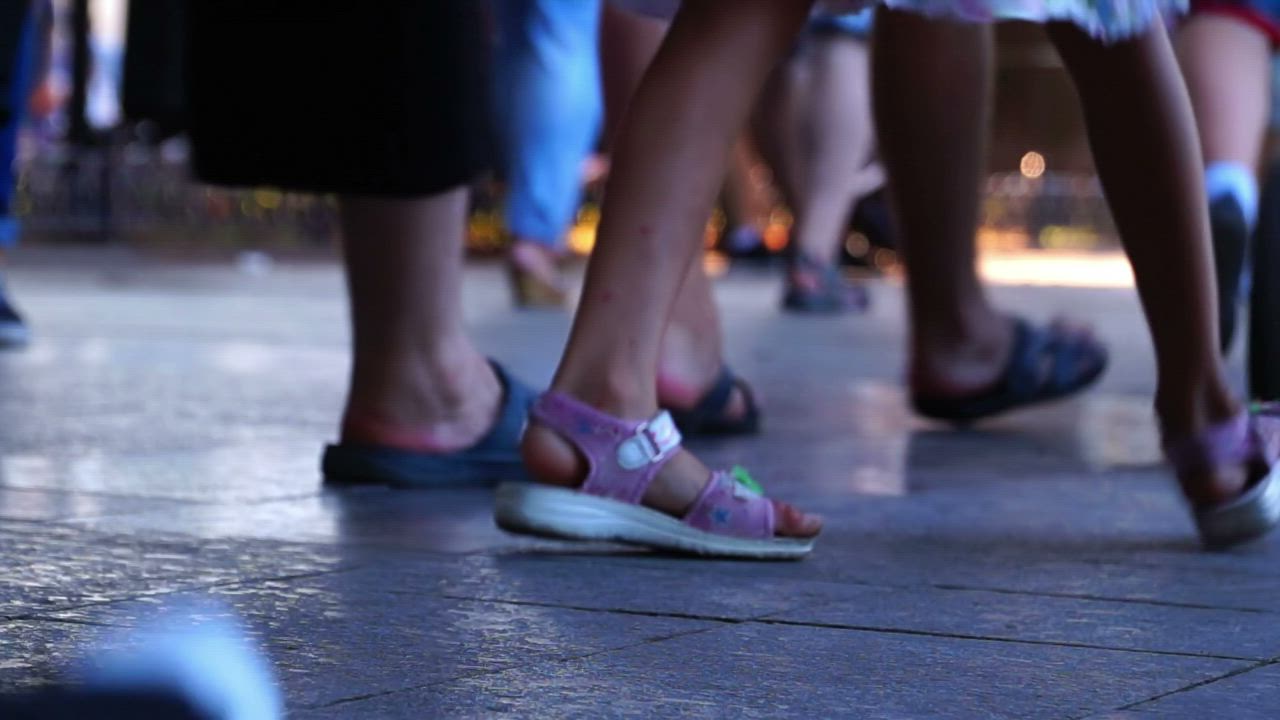 People feet walking - Free Stock Video