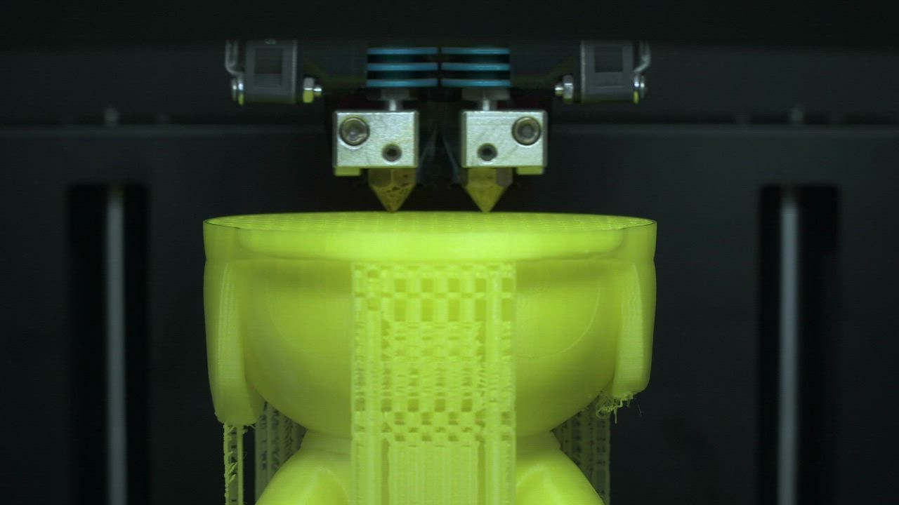 3D Printer creating a model - Free Stock Video