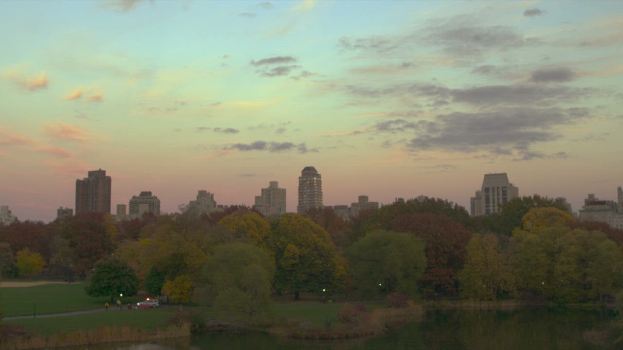 Sunset over Central Park - Free Stock Video